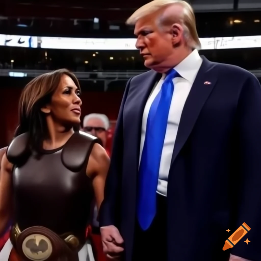 Trump and Harris in Roman-themed boxing match in Colosseum setting on ...