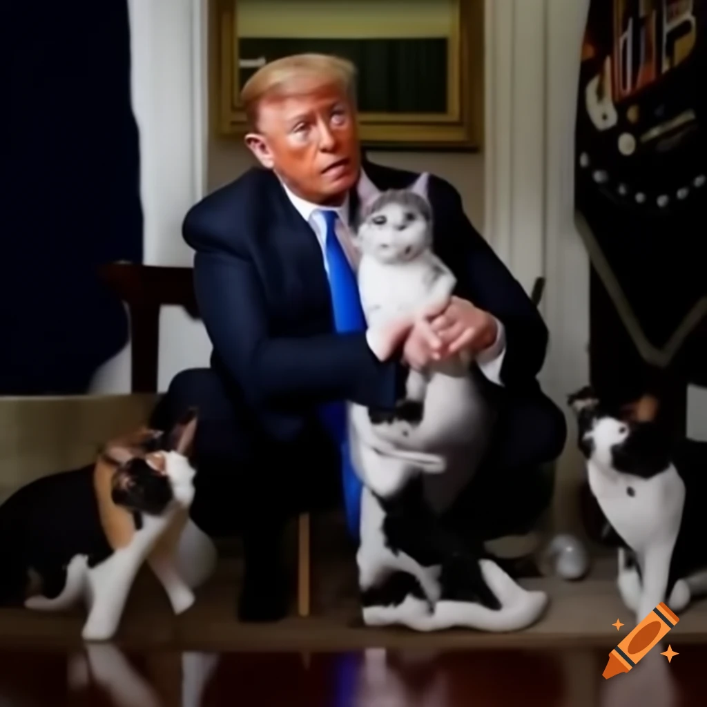 Political satire depicting rescue of cats and dogs on Craiyon