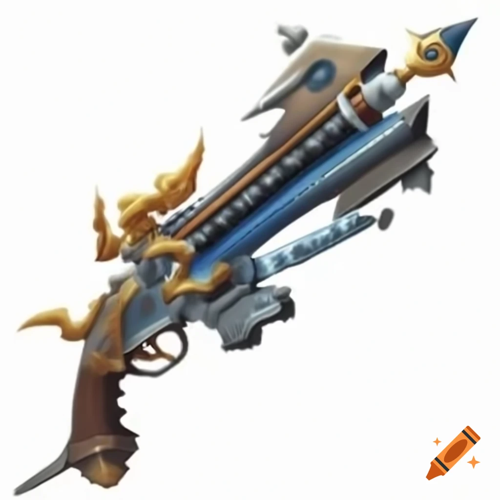 Fantasy dragon-themed gun with air attributes, concept art style on Craiyon