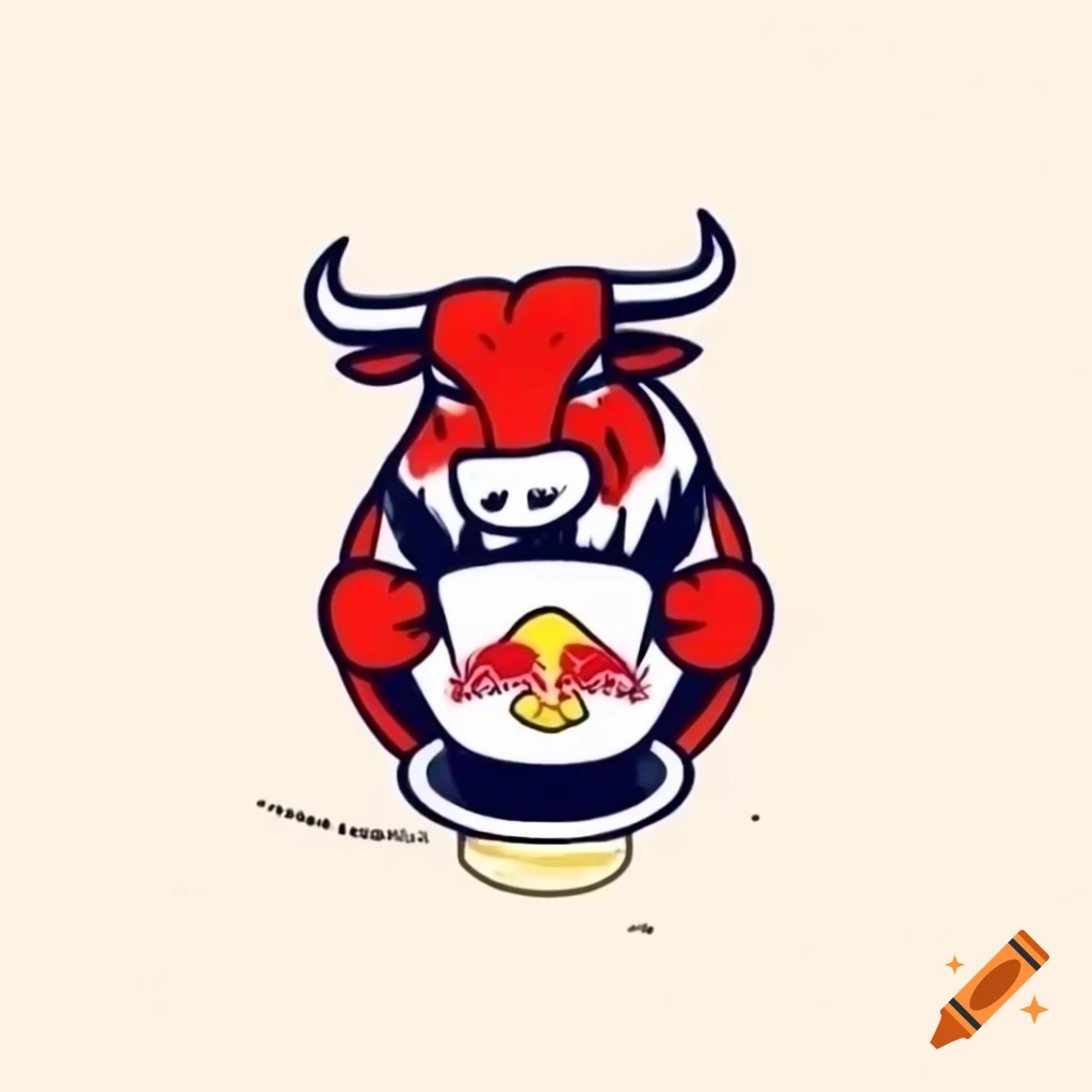 Logo design for taurus coffee featuring minimalistic bull in red bull ...