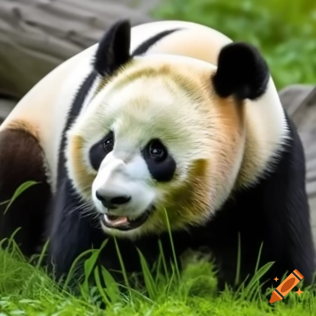 Cute panda resting on Craiyon