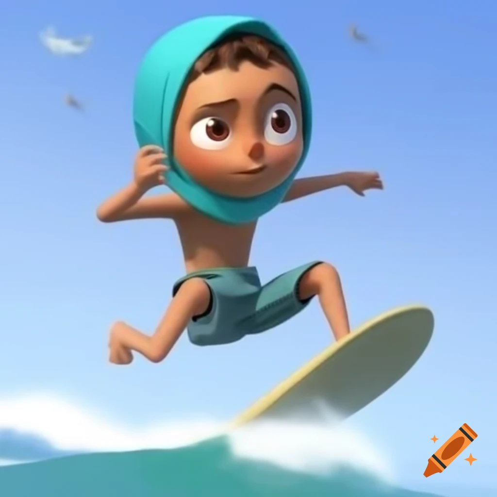 Cartoon of a boy standing on Craiyon