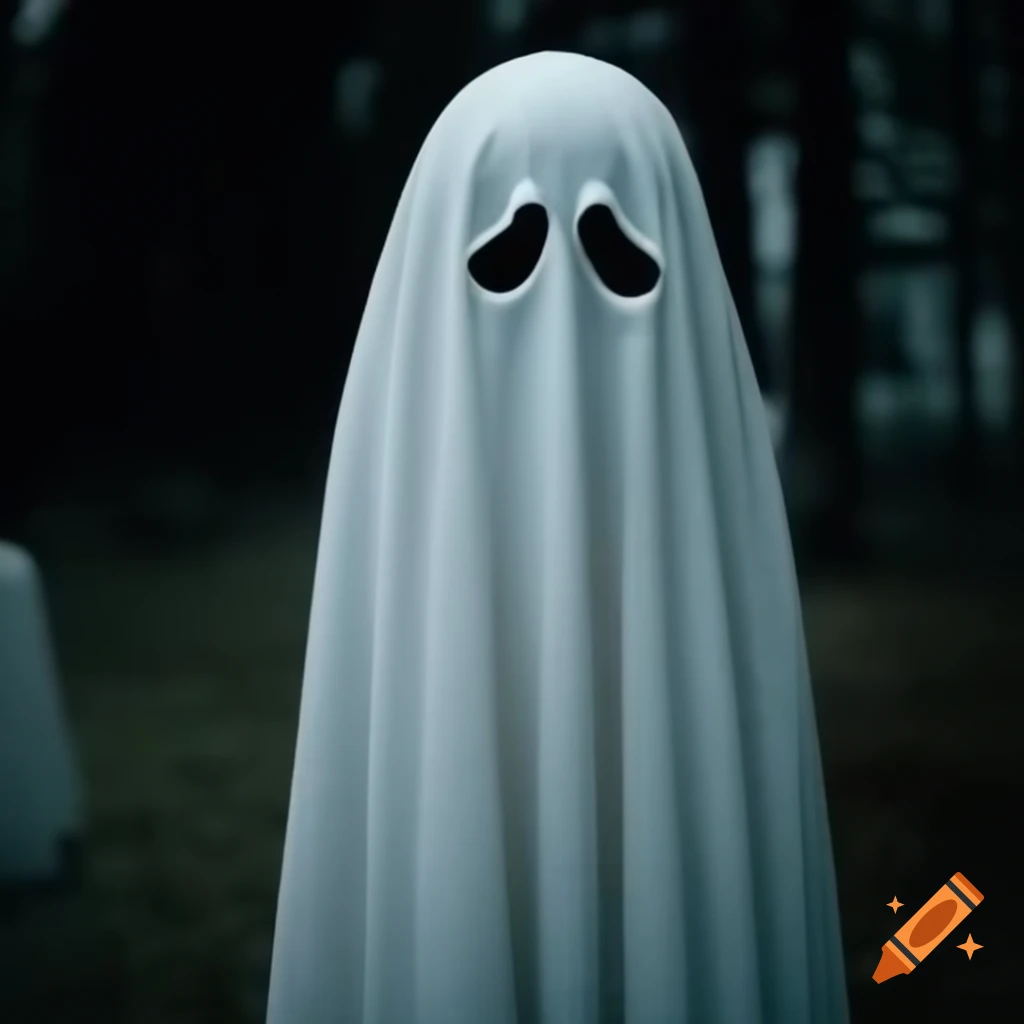 Concept of a heavily static ghostly dress on Craiyon