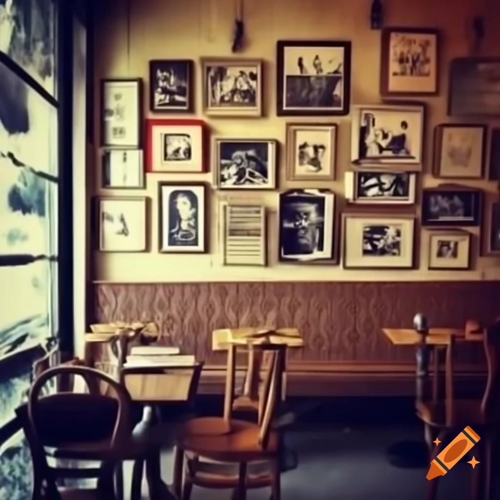 Wall of a cafe or restaurant on Craiyon