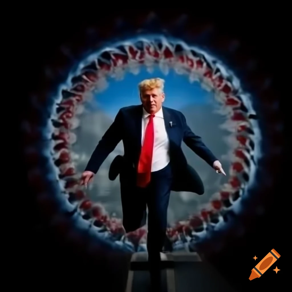 Person running around in circles, depicting chaotic motion on Craiyon