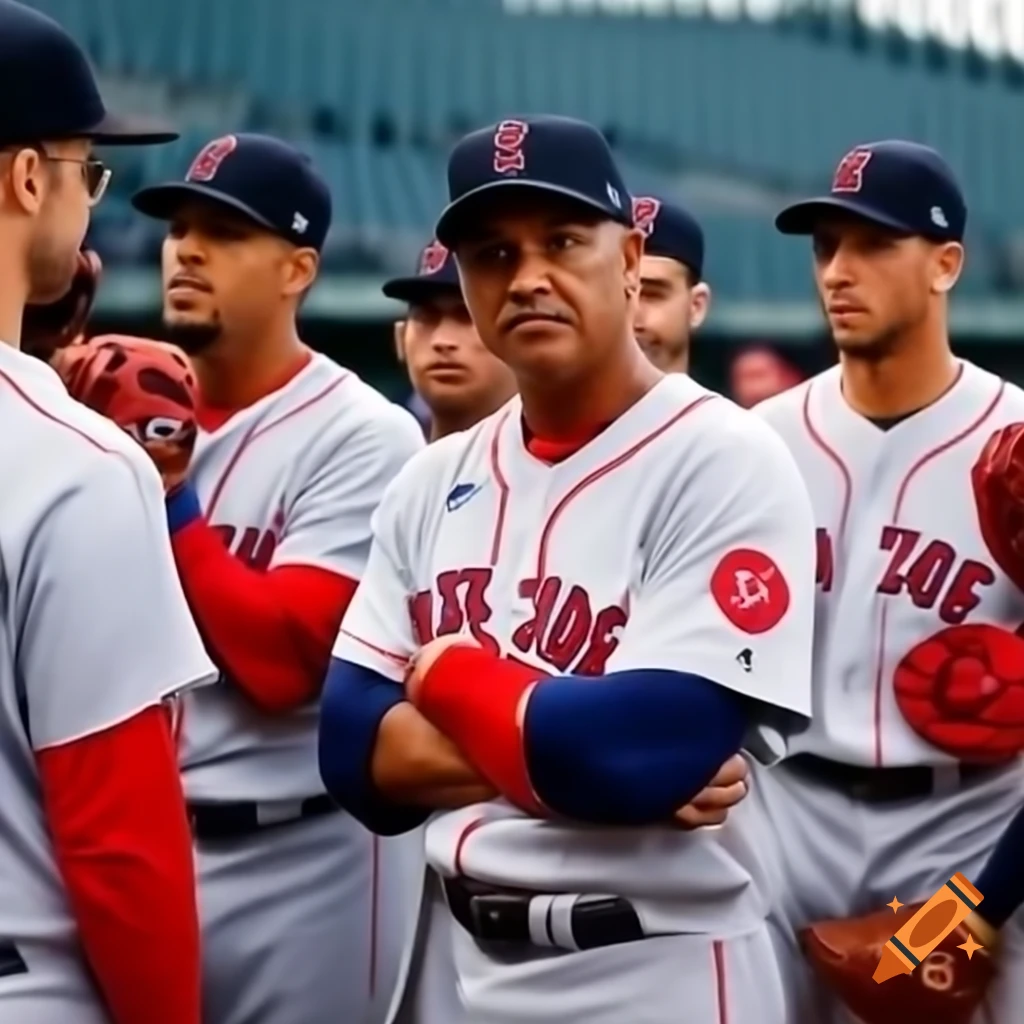 Boston Red Sox 2024 team united under logo, ready for championship season on Craiyon