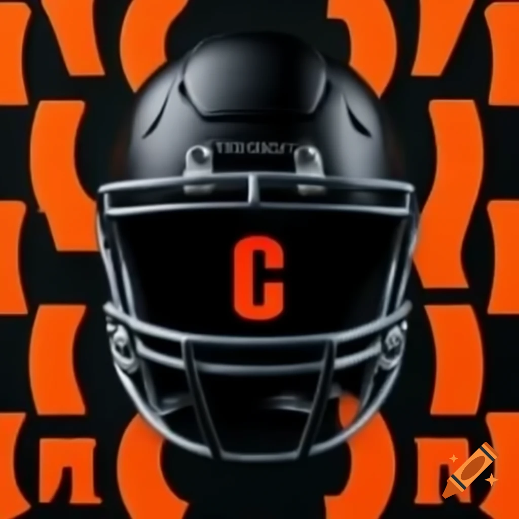 Psychedelic orange and black paint swirl exploding from bengals ...