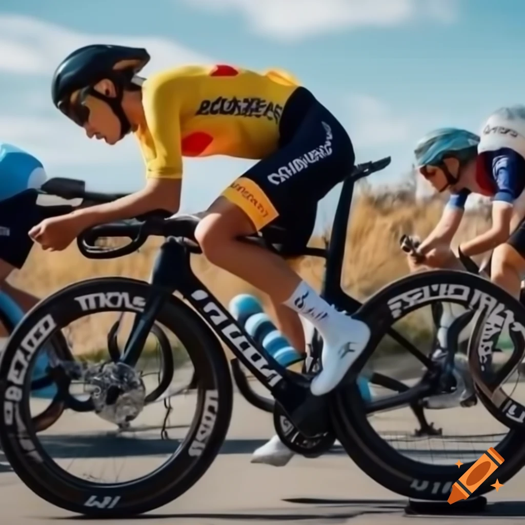 Mountainbiker racing downhill in the alps on Craiyon