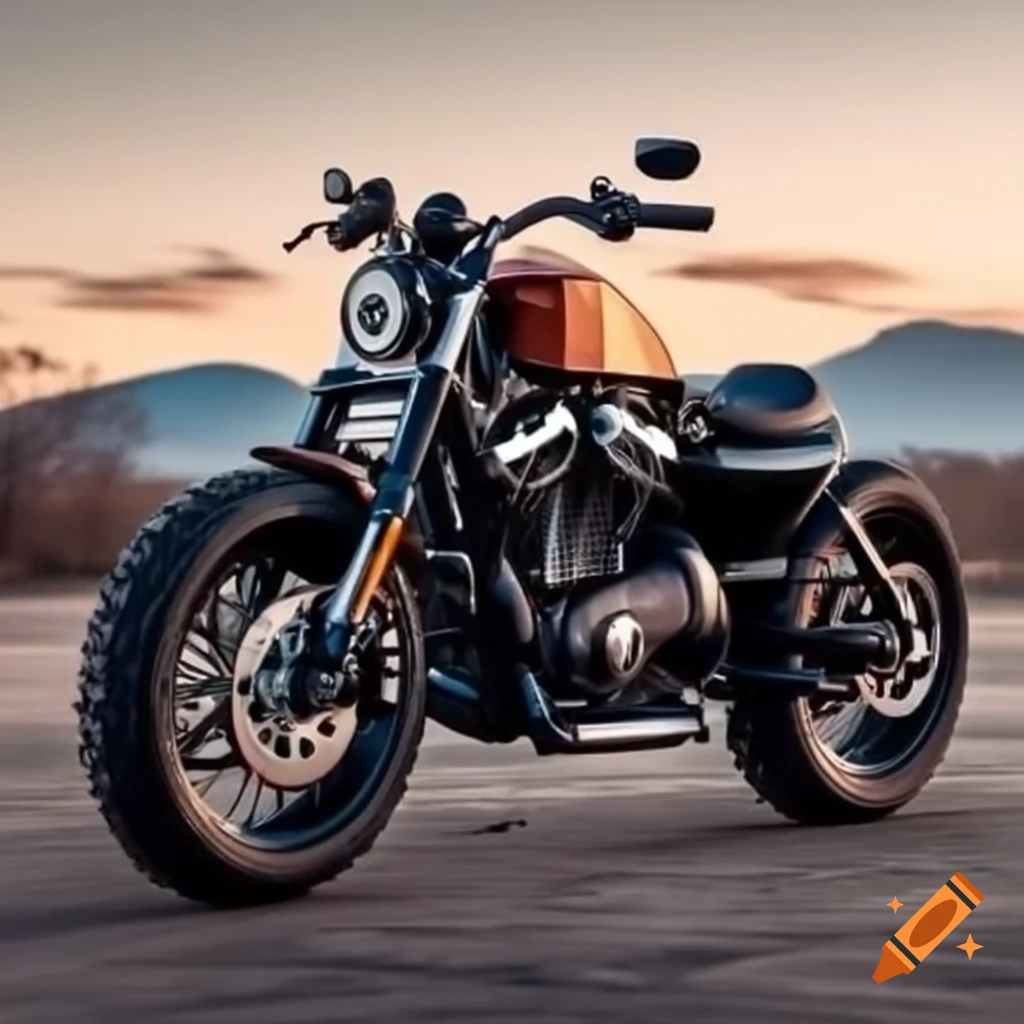 Three Harley Davidson Iron 883 motorcycles in a hostile landscape on ...