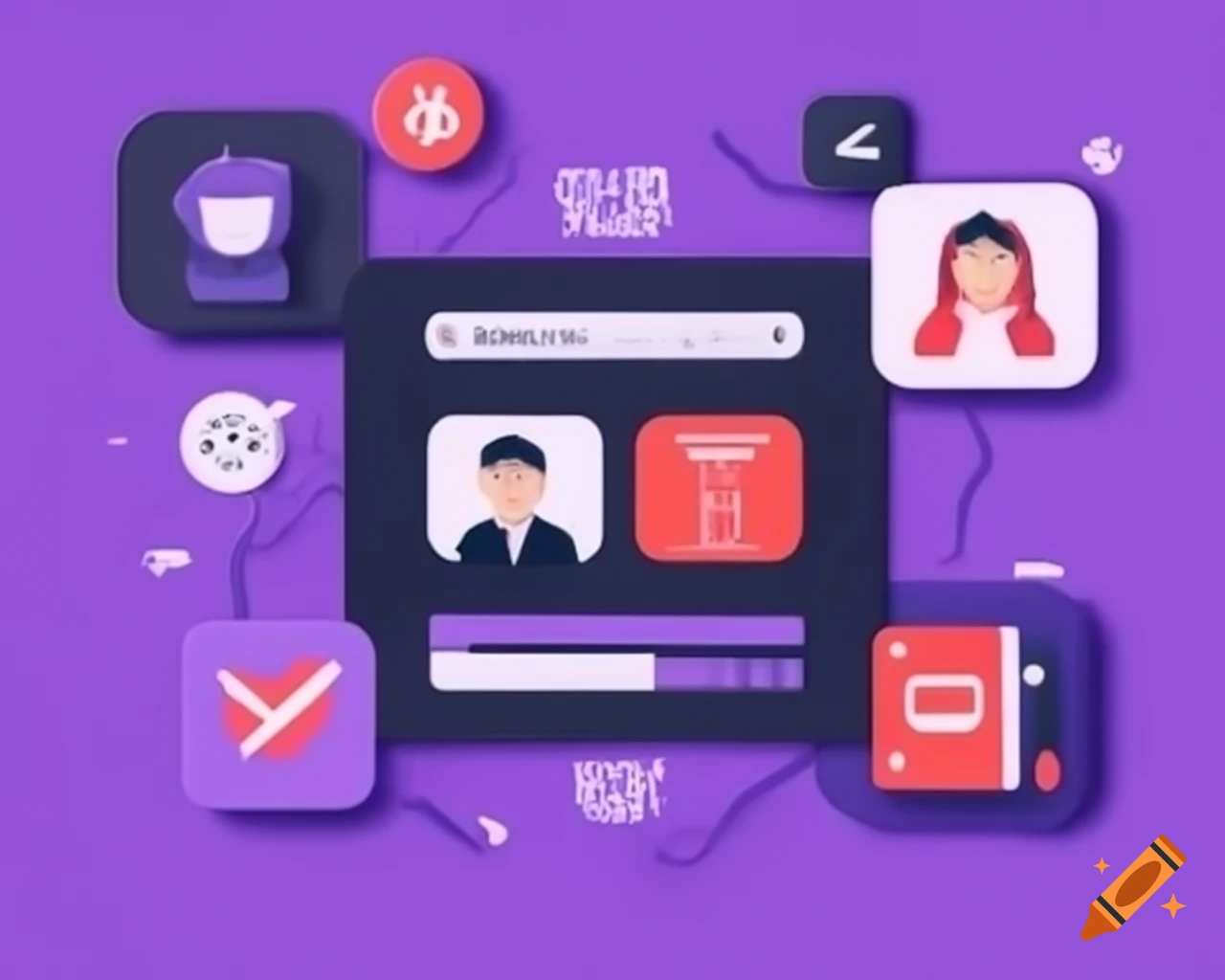 Visual representation for privacy policy page without text on Craiyon