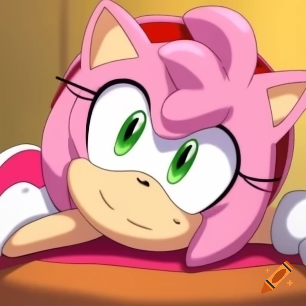 Character Resembling Amy Rose Relaxing On Massage Table With A Warm Smile On Craiyon