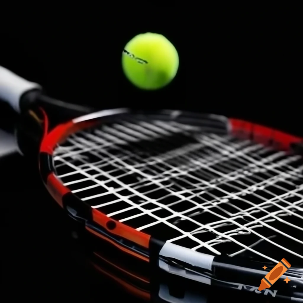 Tennis racket on a plain background on Craiyon