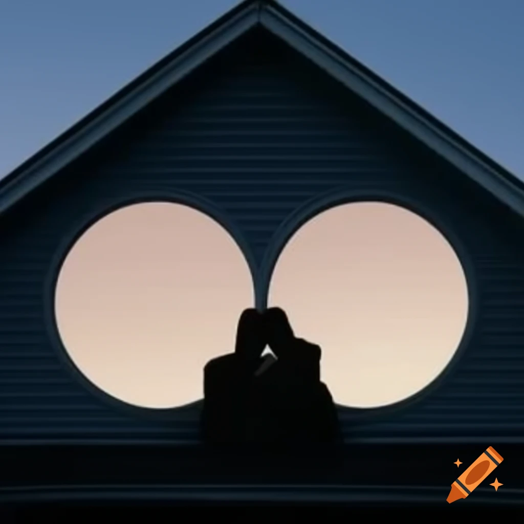 House featuring two circular windows on Craiyon