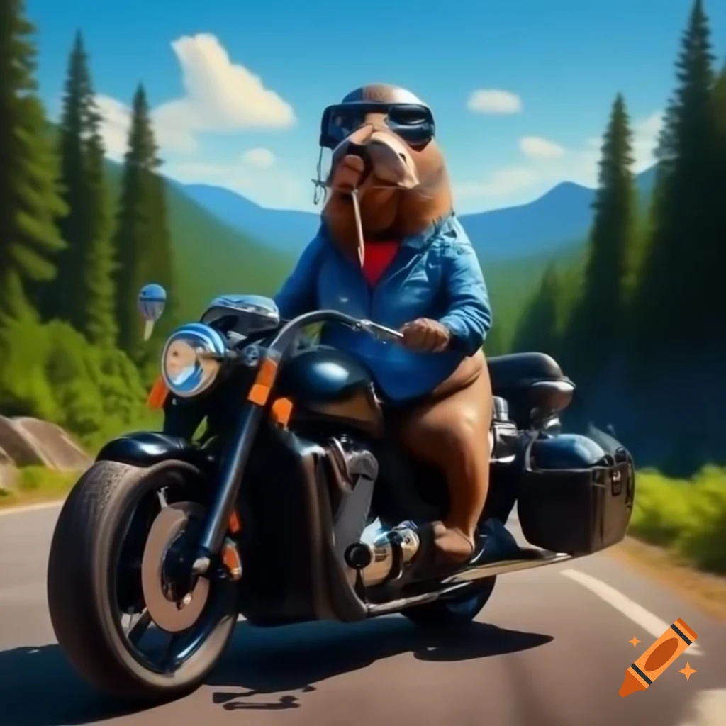 Viking riding a motorcycle on Craiyon