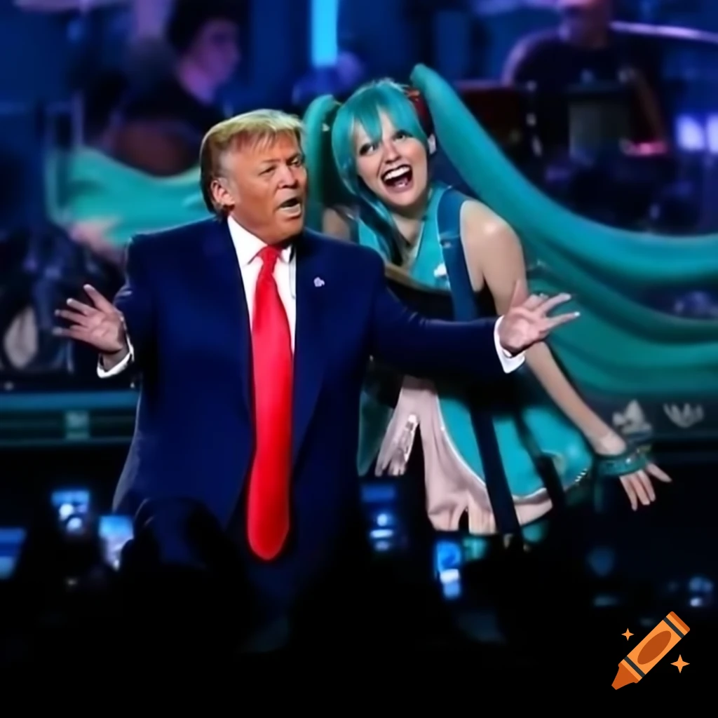 Donald Trump at Hatsune Miku concert, merging politics and pop culture ...
