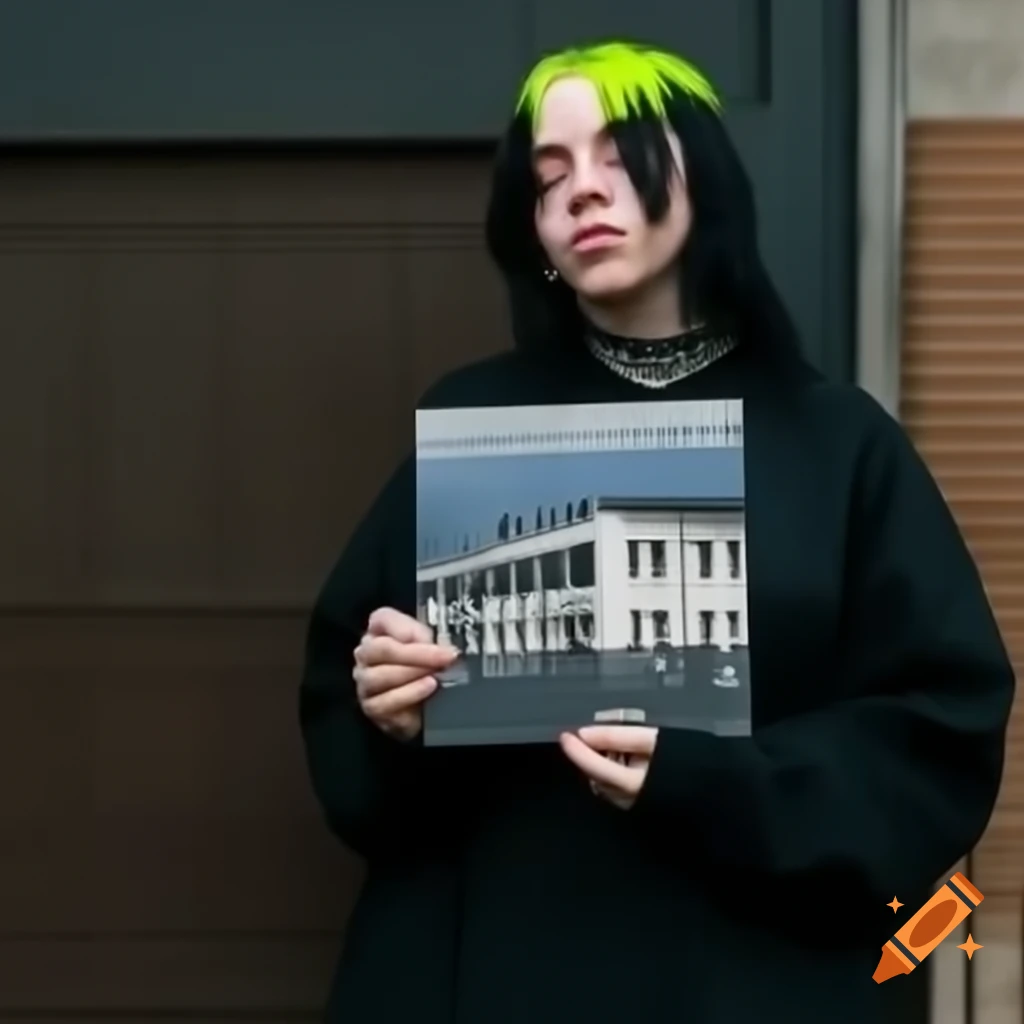 Billie Eilish's album cover 'Happier Than Ever' featuring stickers from ...