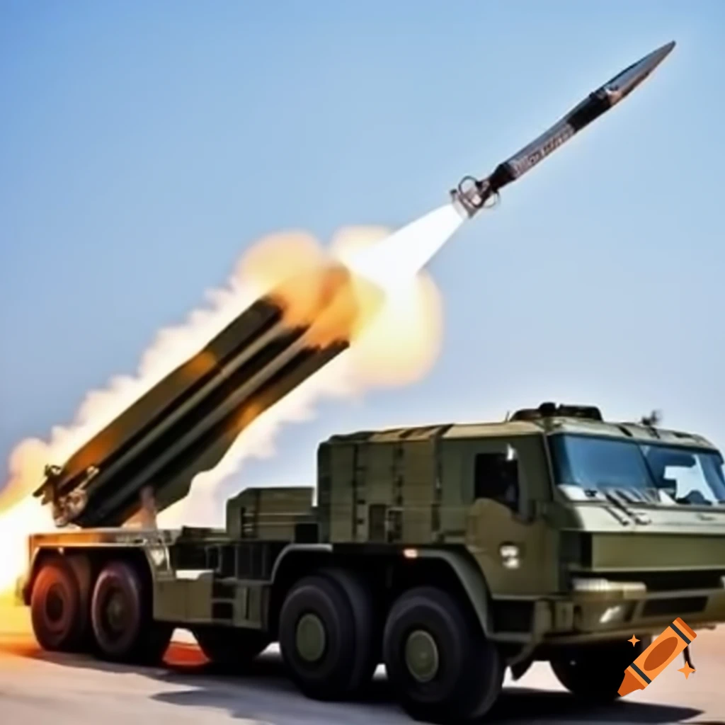 Missile launch from mobile vehicle on Craiyon