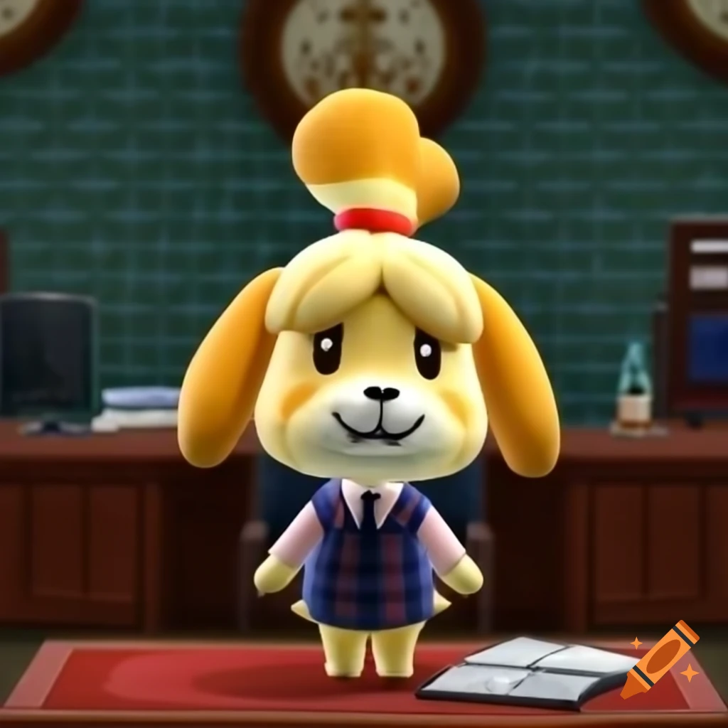 Cute Animal Crossing wolf villager with fall-colored fur on Craiyon