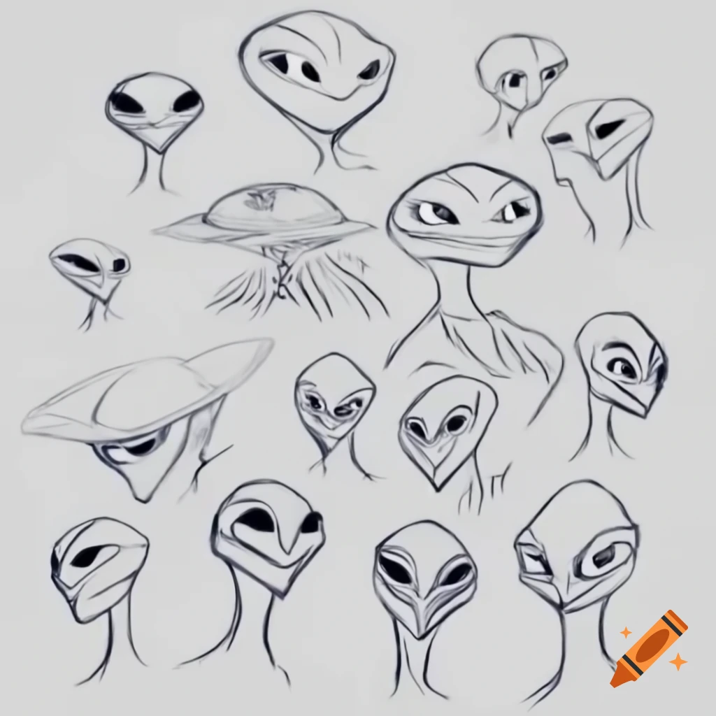 Aliens from saturn in imaginative depiction on Craiyon