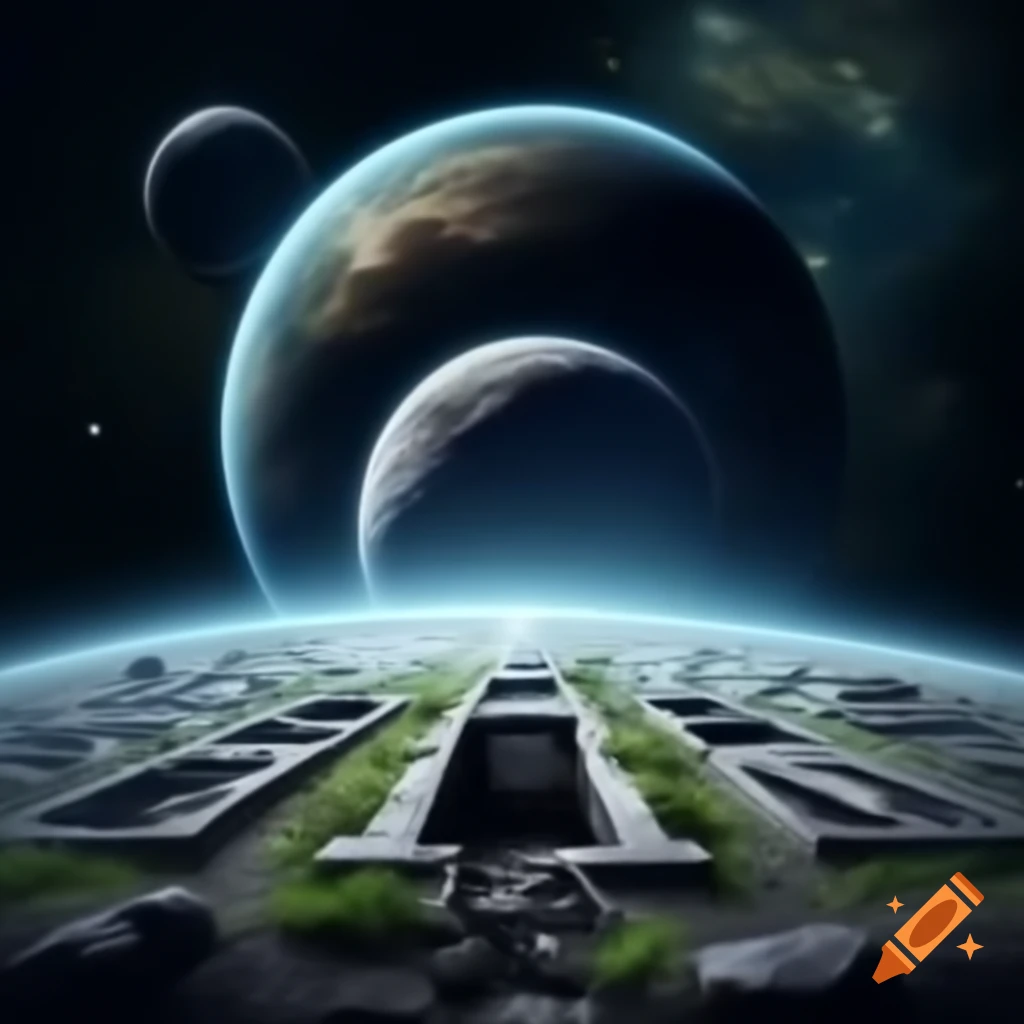 Open alien grave from an extraterrestrial planet on Craiyon