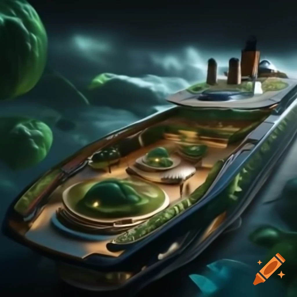 Advanced cruise ship featuring waterpark, go-karts, and solar panels on ...