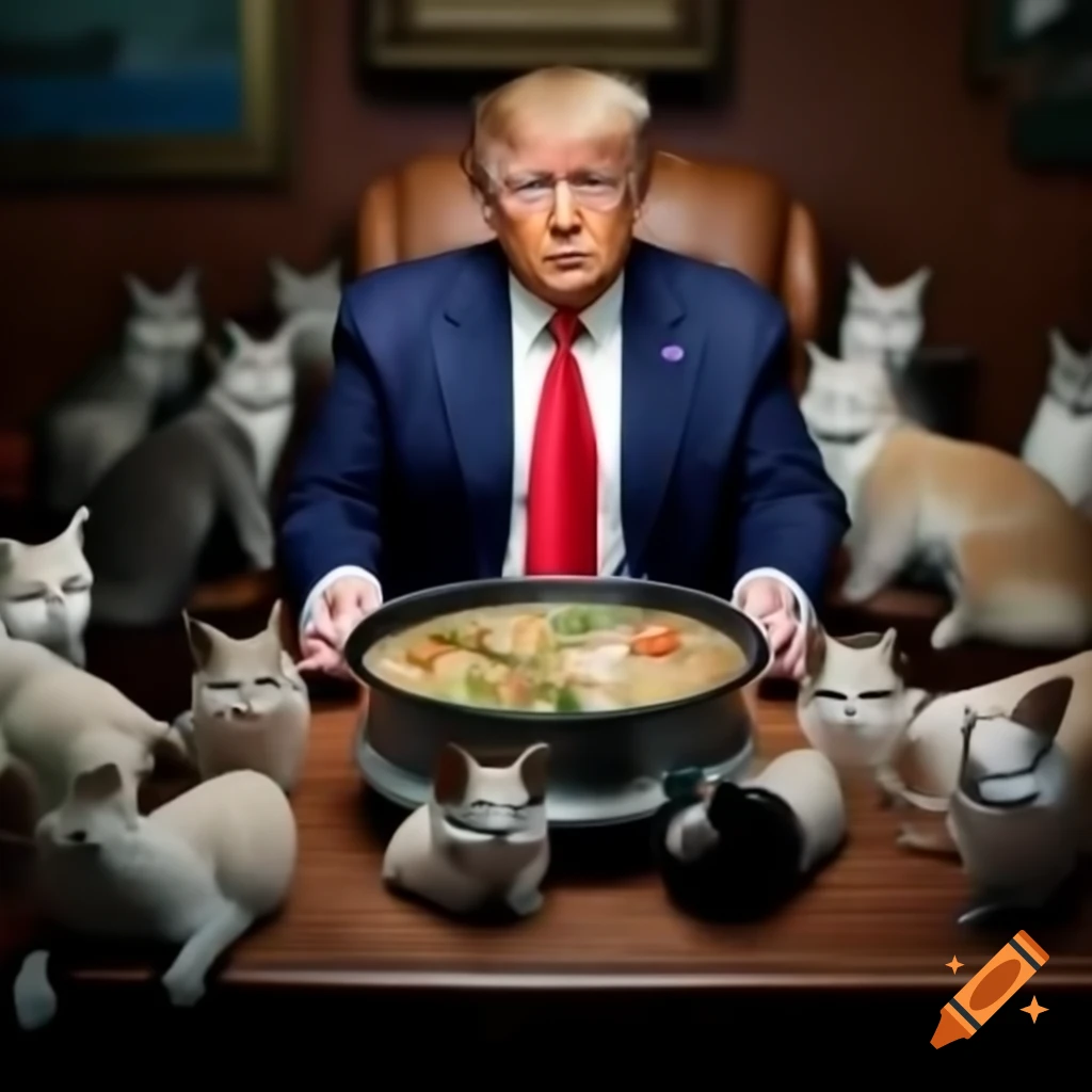 Donald Trump covered in pie with cream on his face on Craiyon