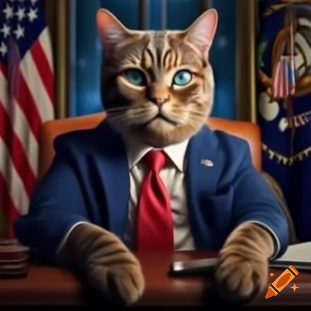 Cats themed content supporting trump 2024 on Craiyon