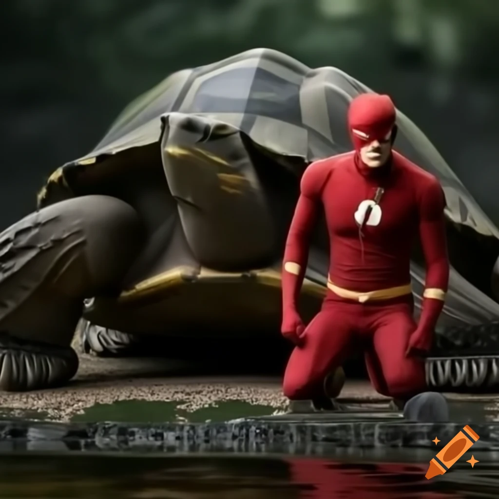 Superhero flash running at high speed on Craiyon