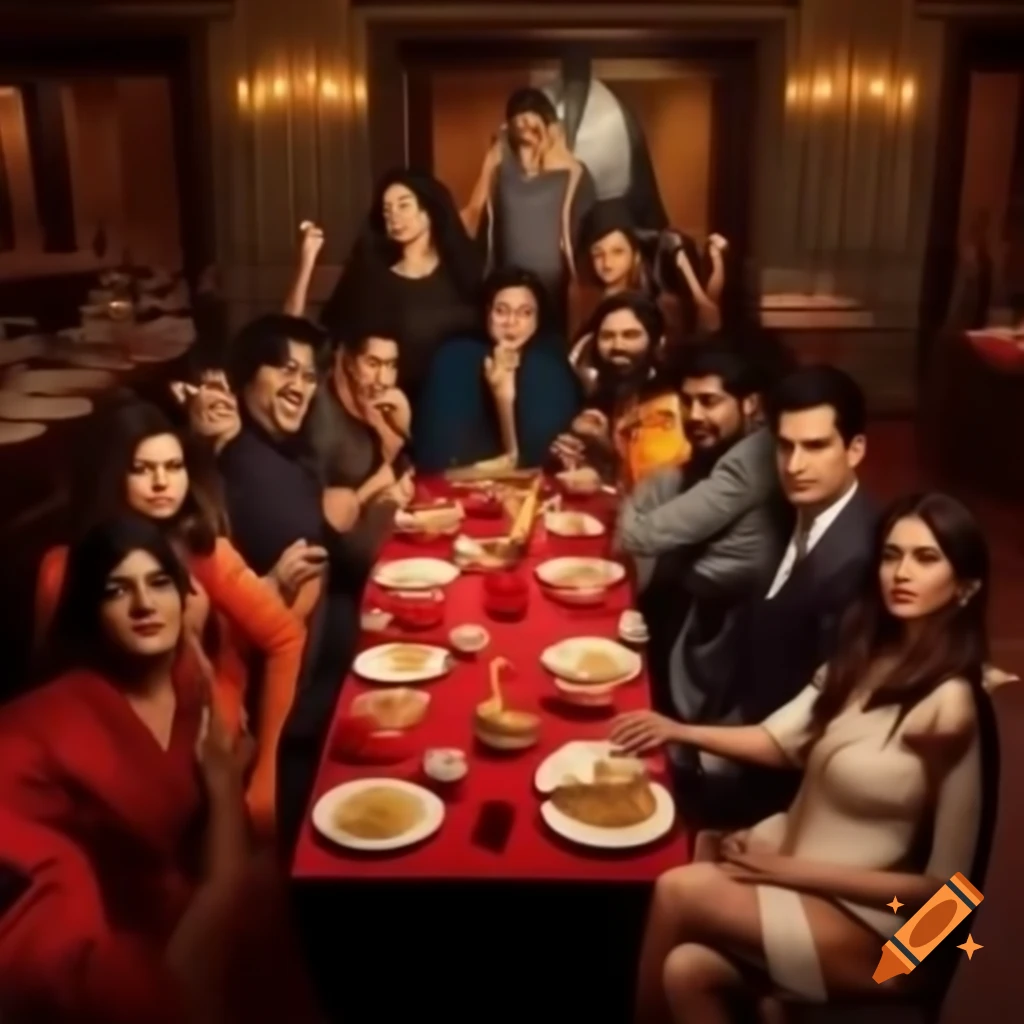 Bollywood movie premiere red carpet scene with director and cast at ...