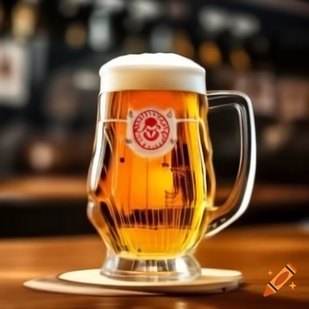 Animated beer glass walking on Craiyon