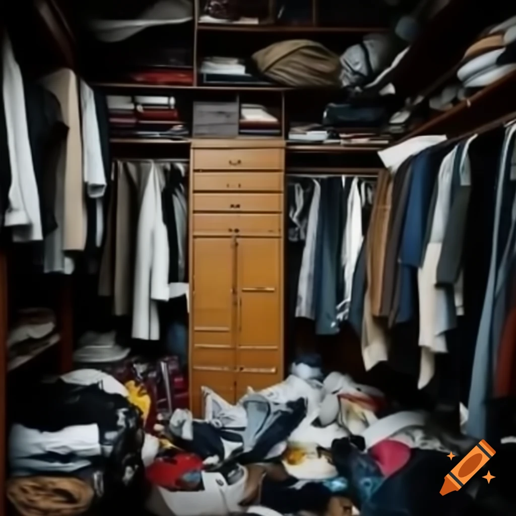 Cluttered and messy room with various items scattered on Craiyon