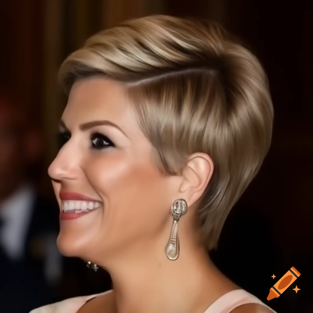 Queen maxima showcases trendy pixie hairstyle highlighting her bone ... Queen maxima showcases trendy pixie hairstyle highlighting her bone ...