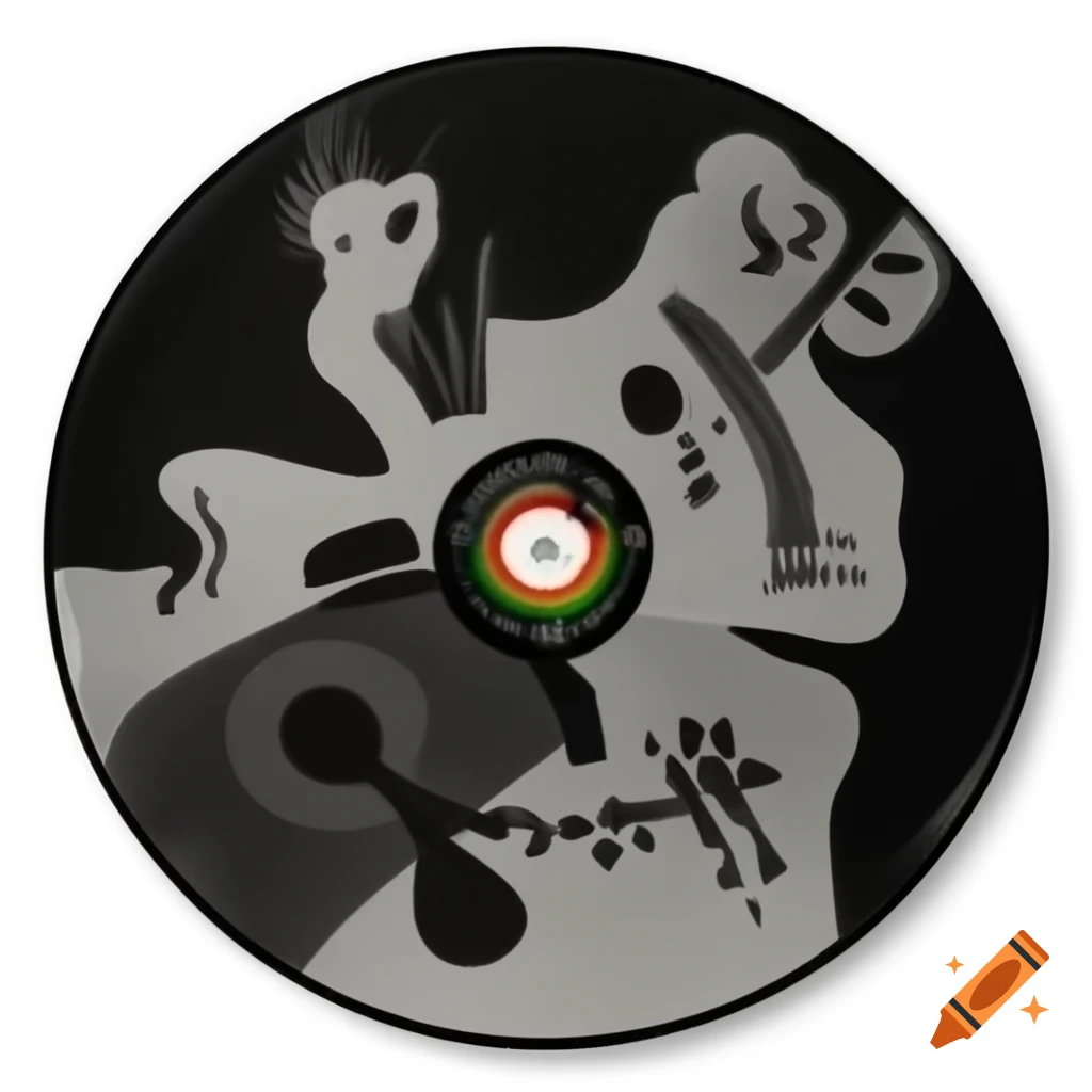 Traditional acoustic instruments in Western art style, hand-drawn ...