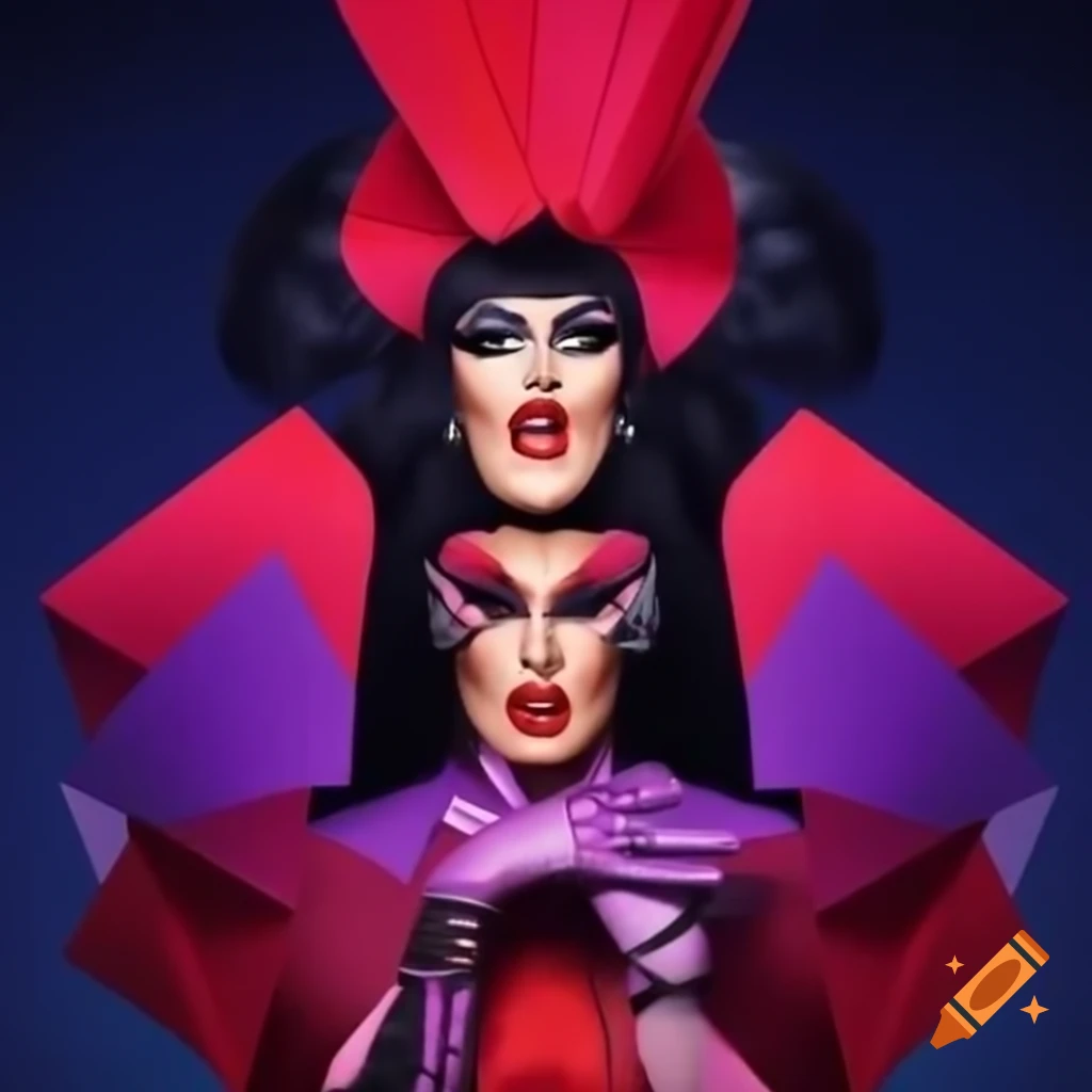 Bold pink mini-dress with poppy flowers worn by drag queen poppy tart ...