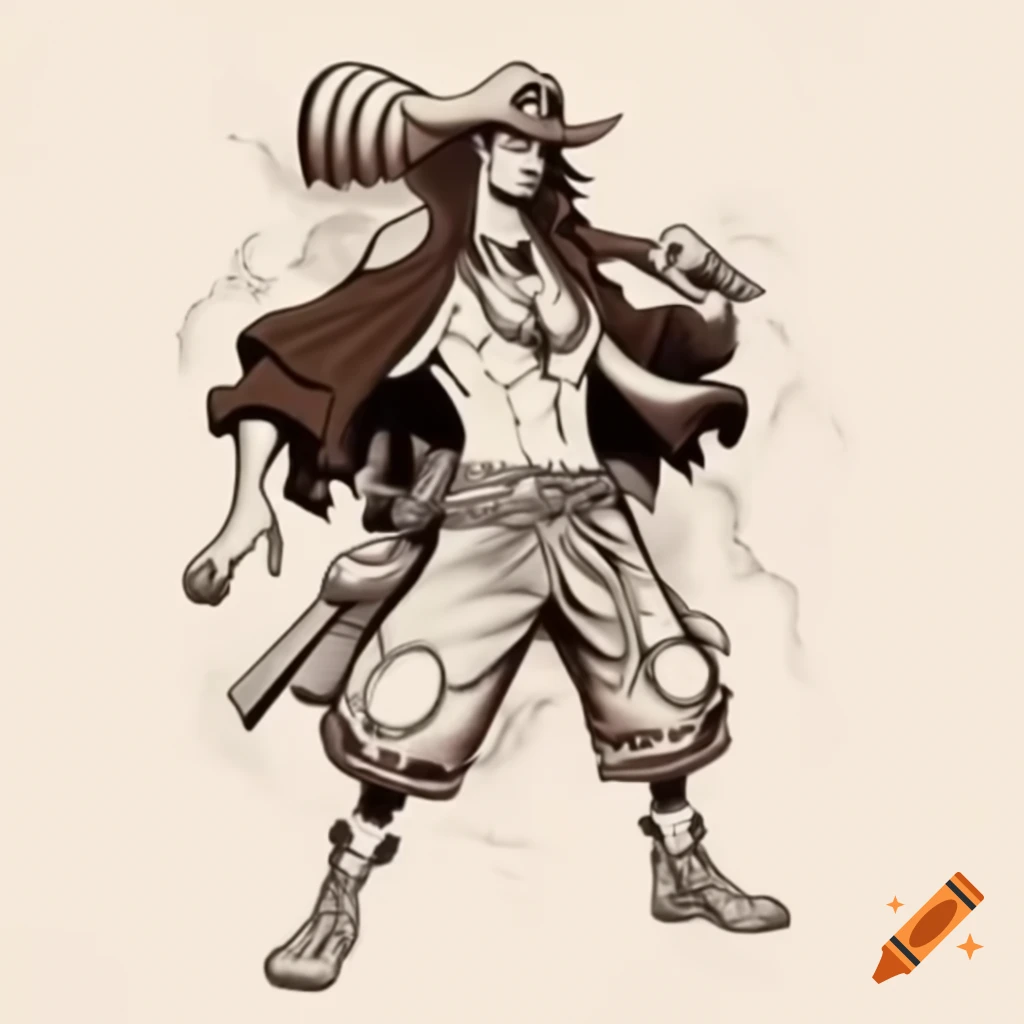 Anime-style male pirate character in hoodie and cape on Craiyon