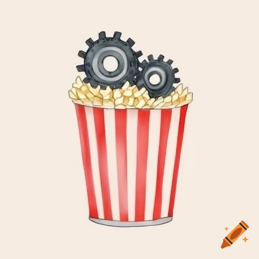 Bowl of popcorn on Craiyon