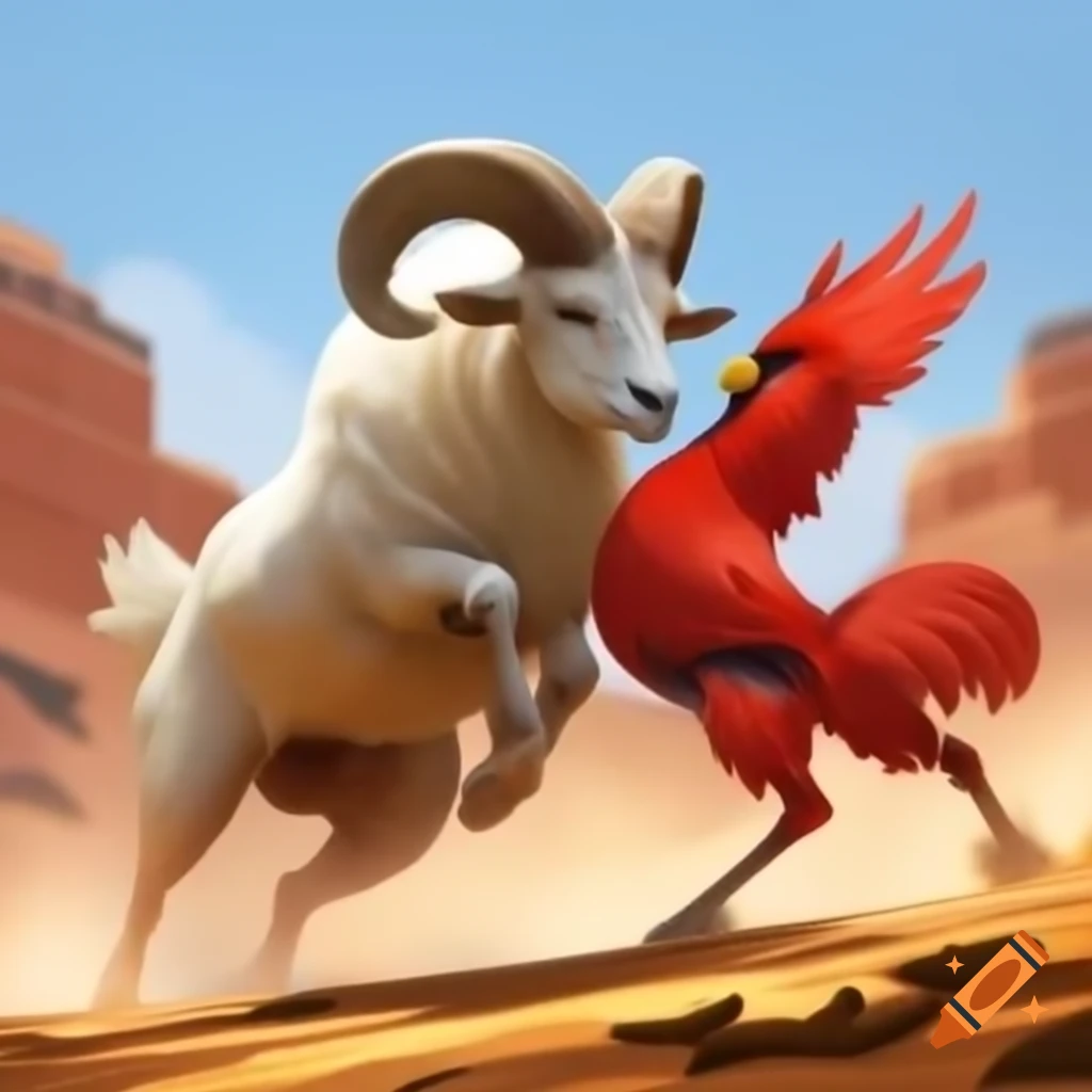 Close-up of a ram with prominent horns on Craiyon