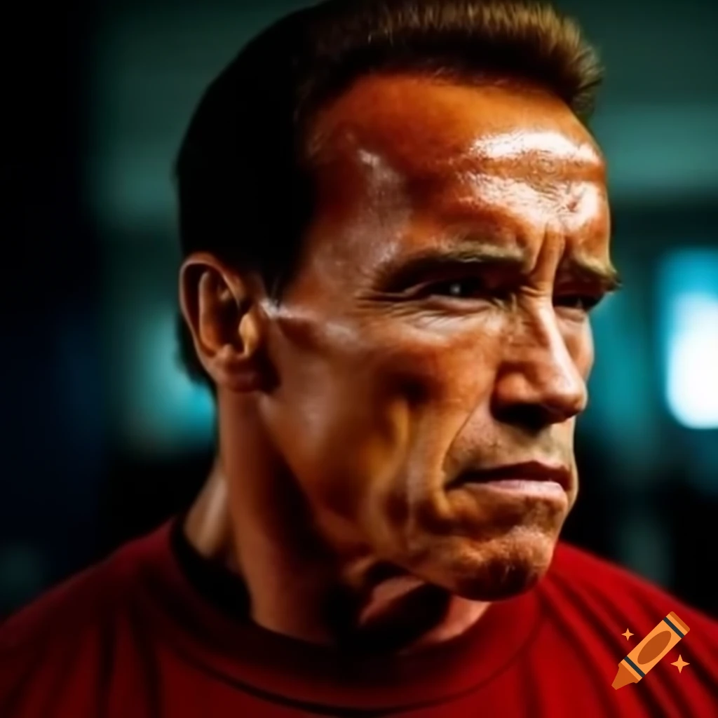 Arnold schwarzenegger with an angry expression on Craiyon