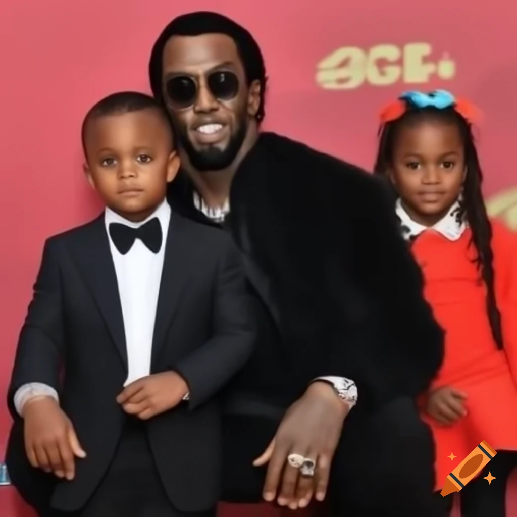 Diddy interacting with children on Craiyon