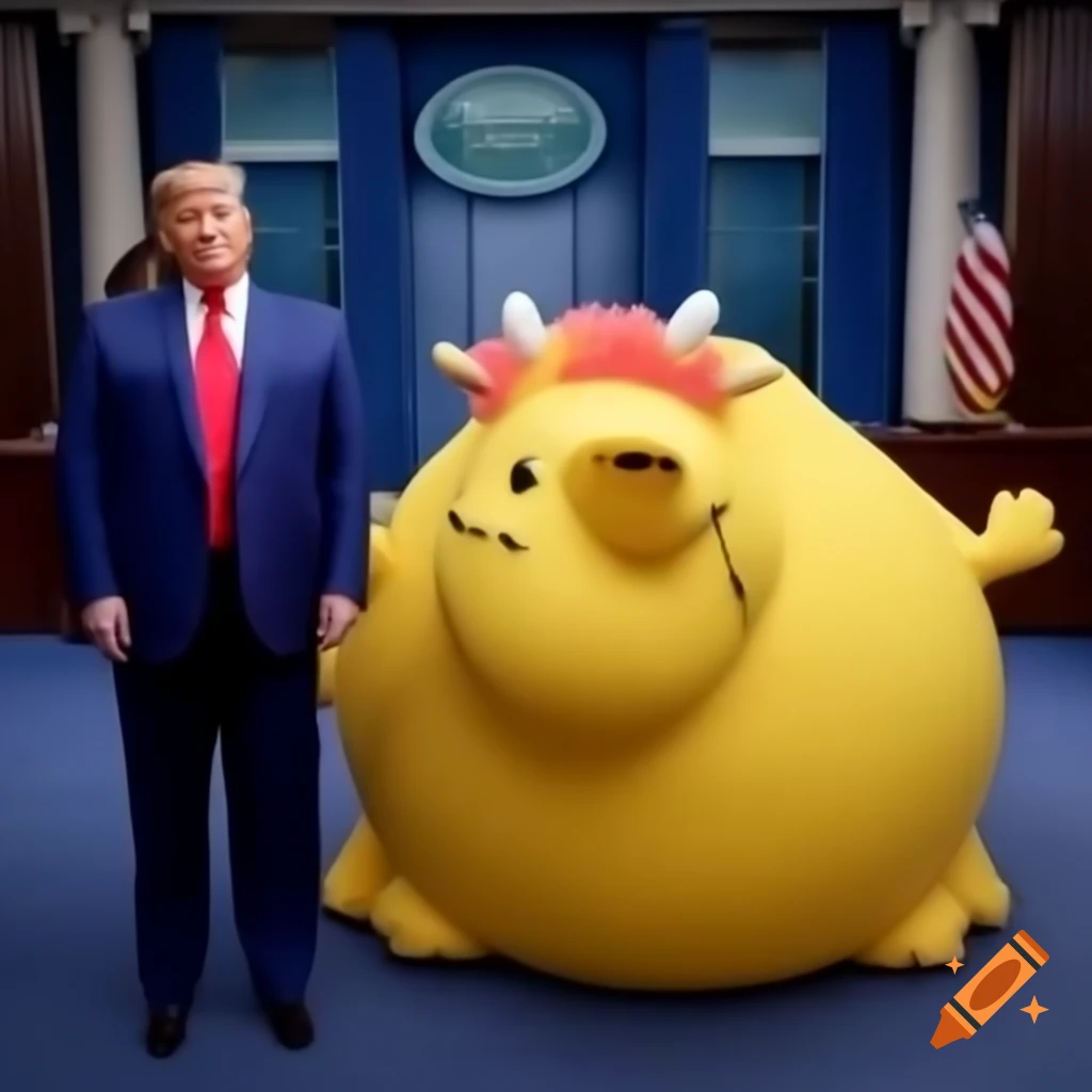 Chimera blob featuring Donald Trump and Laura Loomer on Craiyon