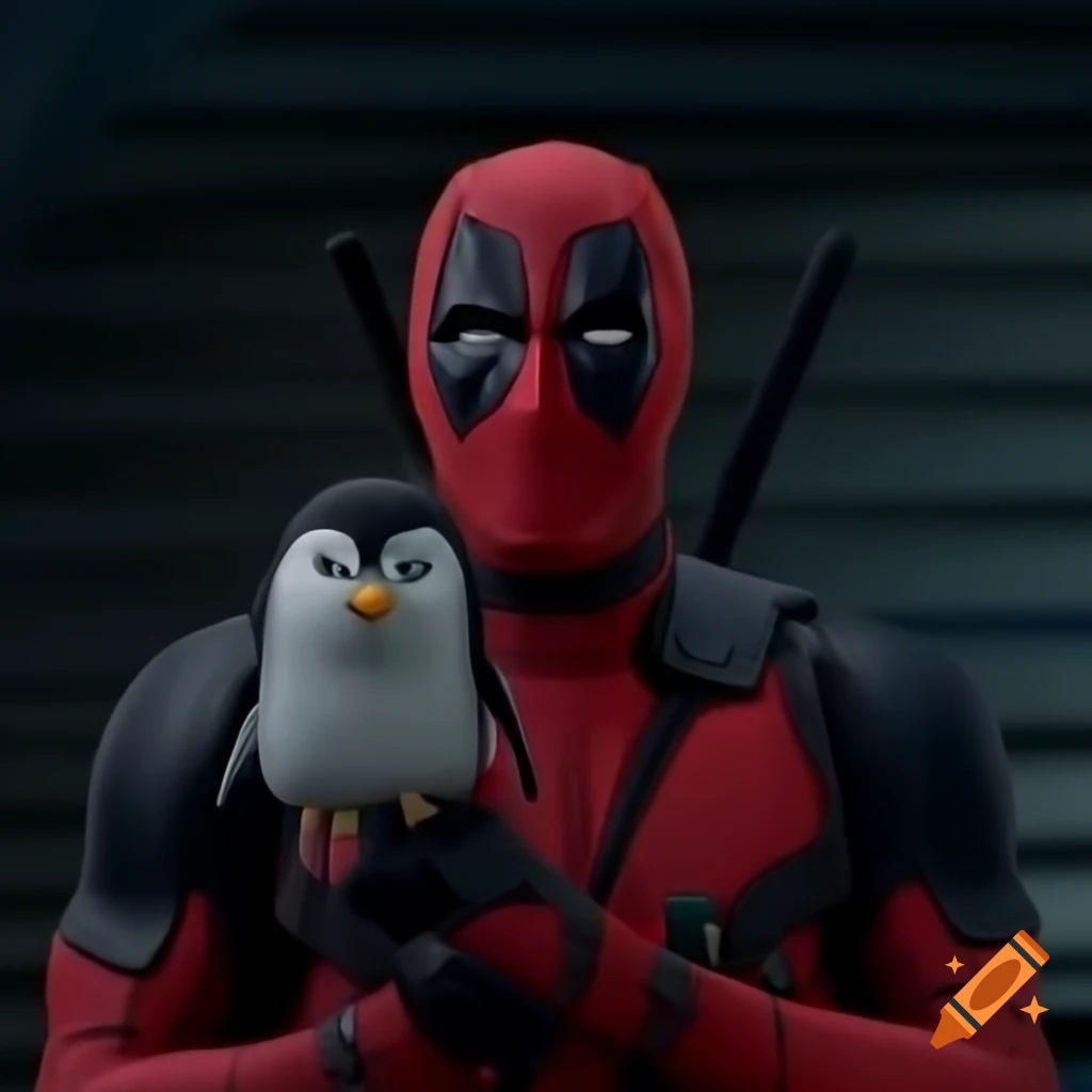 Deadpool celebrating New Year 2025 with a toast on Craiyon