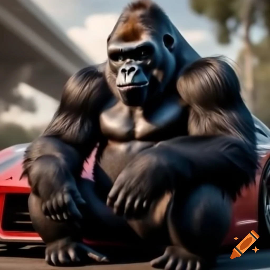 Orangutan piloting a flying spaceship on Craiyon