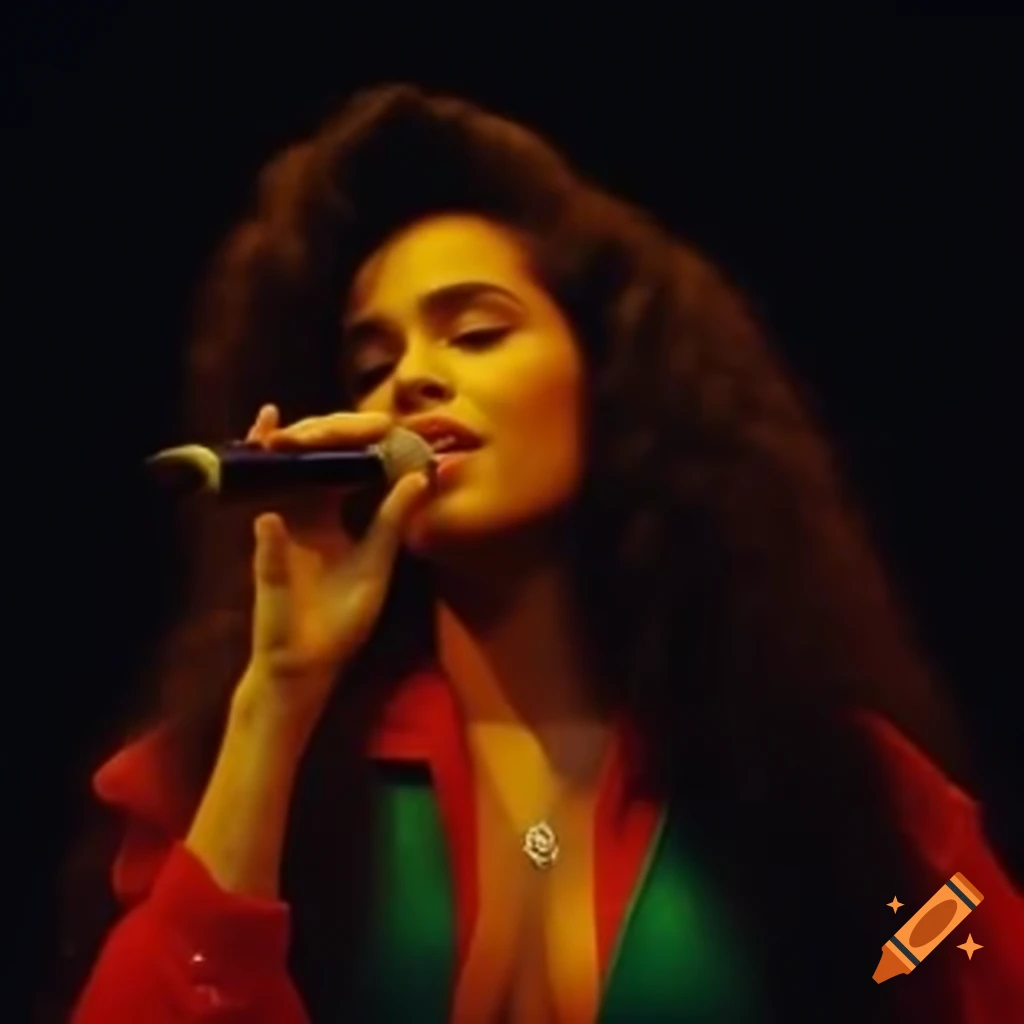 Anitta and The Weeknd performing together on stage on Craiyon