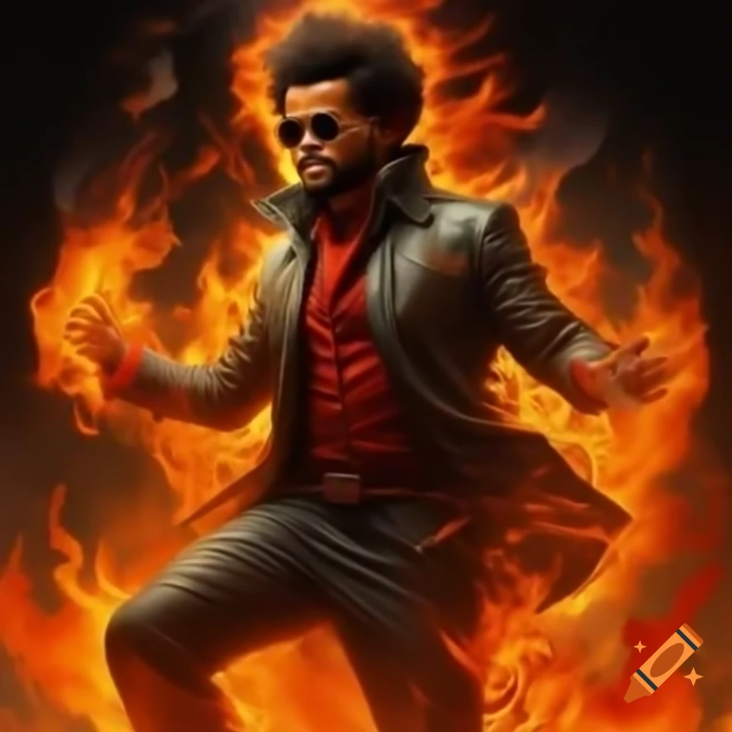 Futuristic portrait of the weeknd as an ai being with cybernetic ...