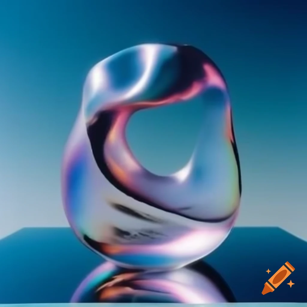 Pop surreal photography featuring iridescent glass statue from the ...