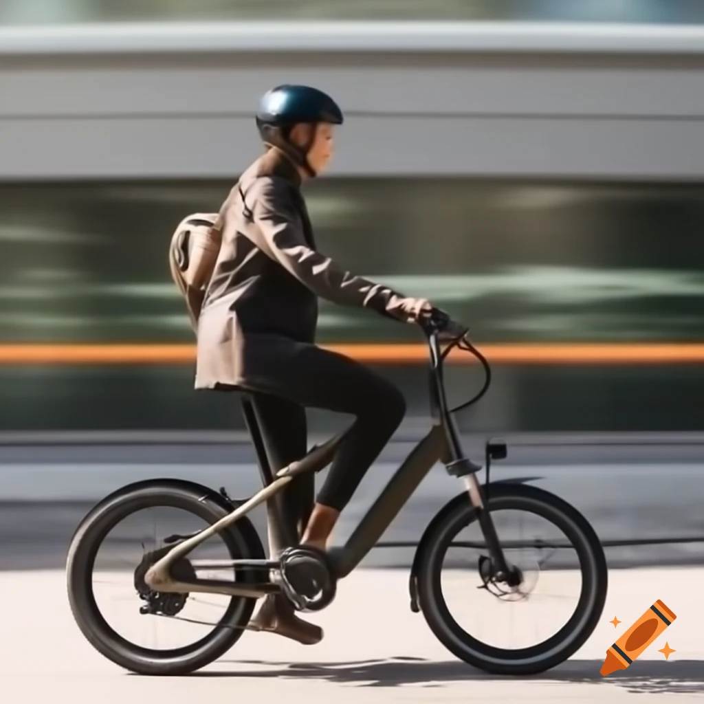 Person riding an E-Bike on Craiyon