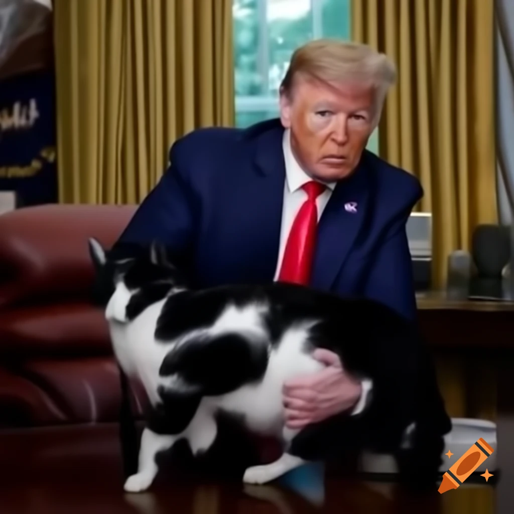 Trump carrying a duck while running from a crowd in haiti on Craiyon