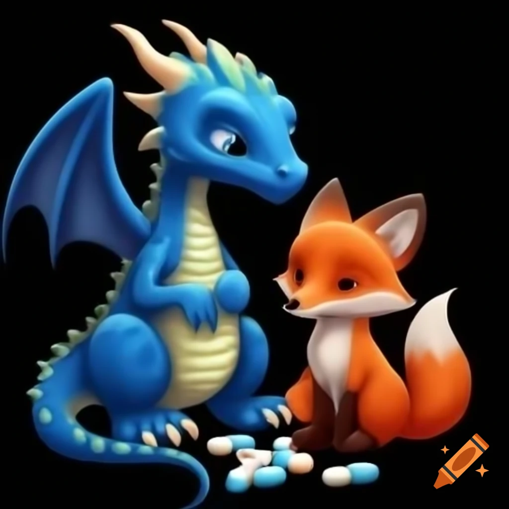 Cute white anime fox with blue eyes on Craiyon