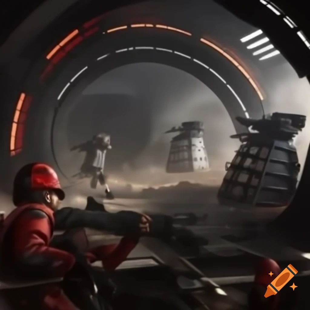 Gallifrey timelords chancellery guards in battle with futuristic ...