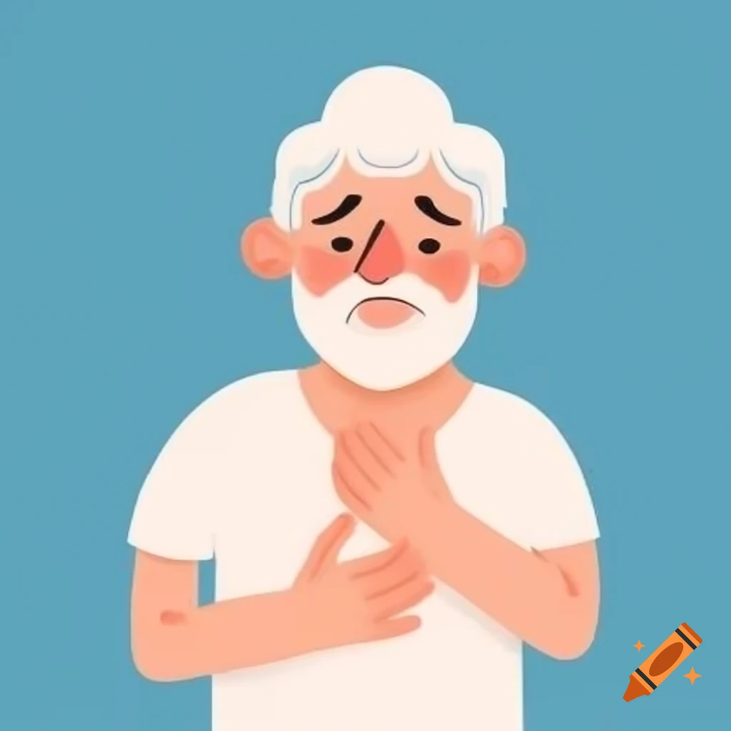 Cartoon vector illustration of a person with rheumatoid arthritis on ...